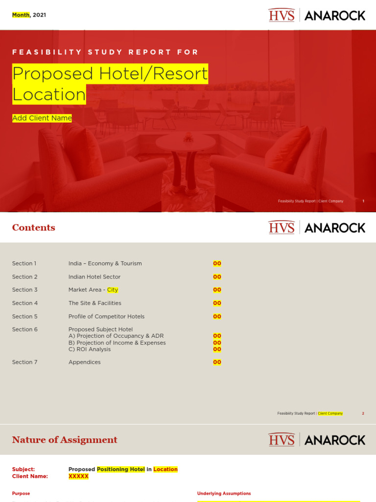 Hotel Feasibility Study in India | PDF | Tourism | Hotel