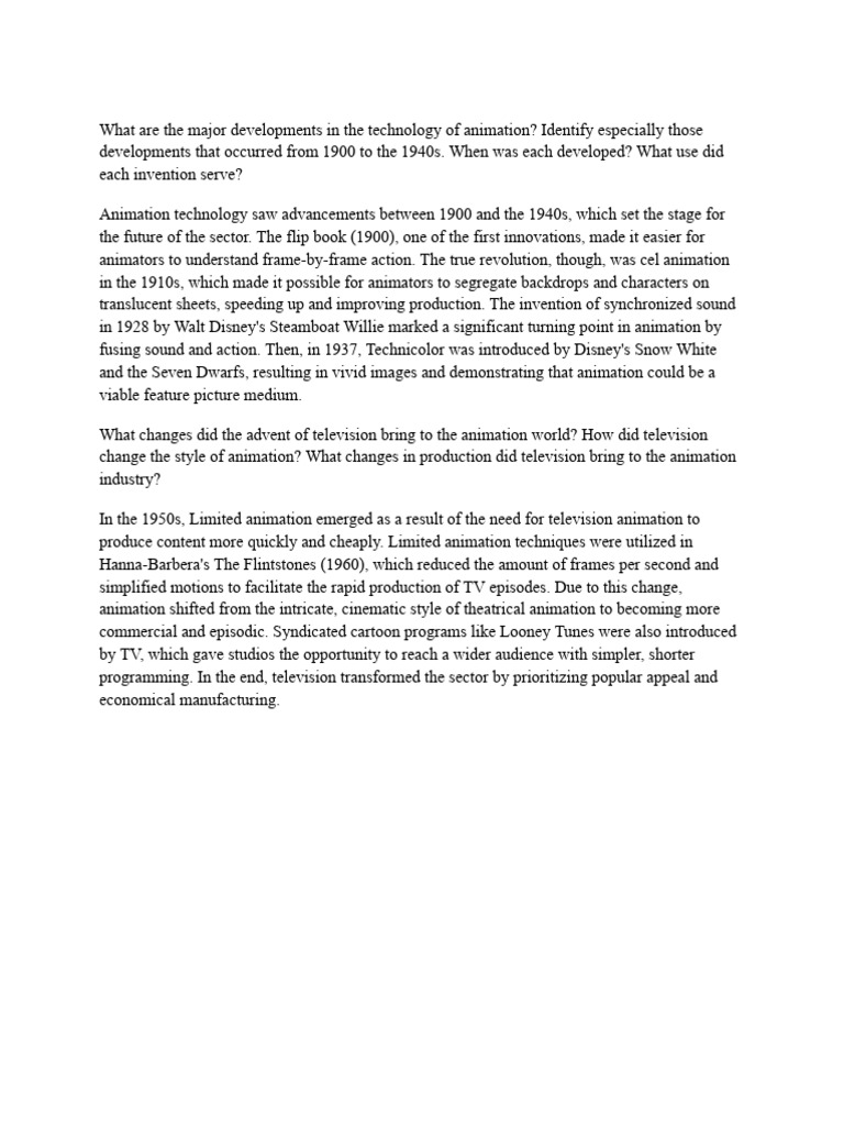 Mark Sanabria - Final - History of Animation | PDF