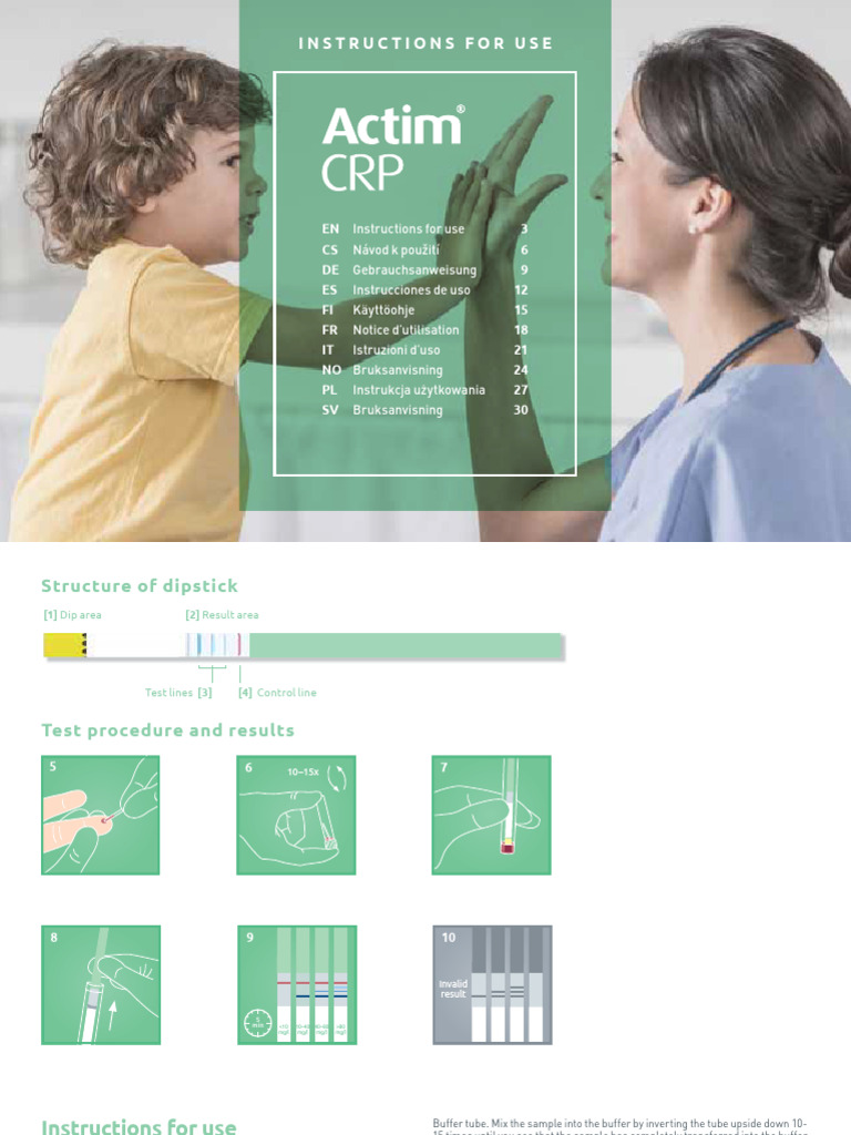 Actim CRP Instructions For Use | PDF | C Reactive Protein | Blood Plasma