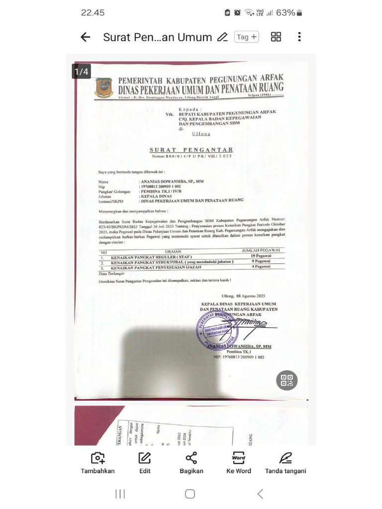 Surat Penagantr Pbj | PDF