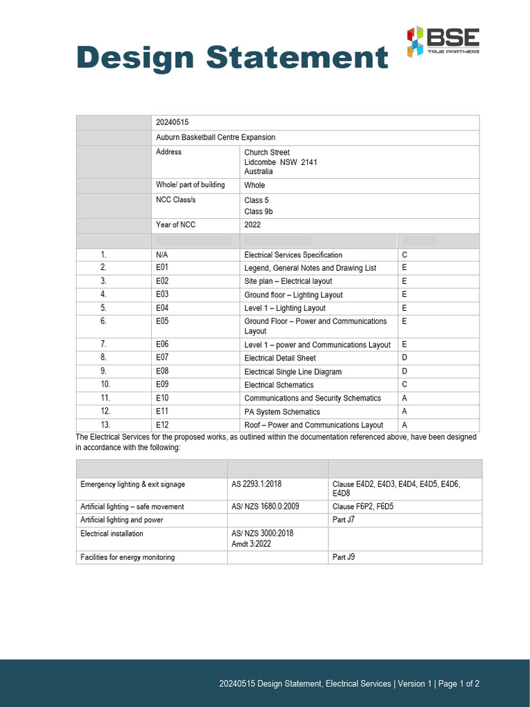 Electrical Design Statement V1 | PDF | Chess | Chess Theory