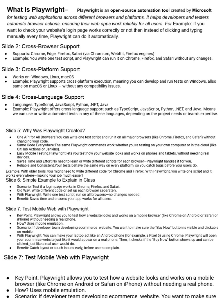 Playwright: Open-Source Browser Automation | PDF | Safari (Web Browser ...