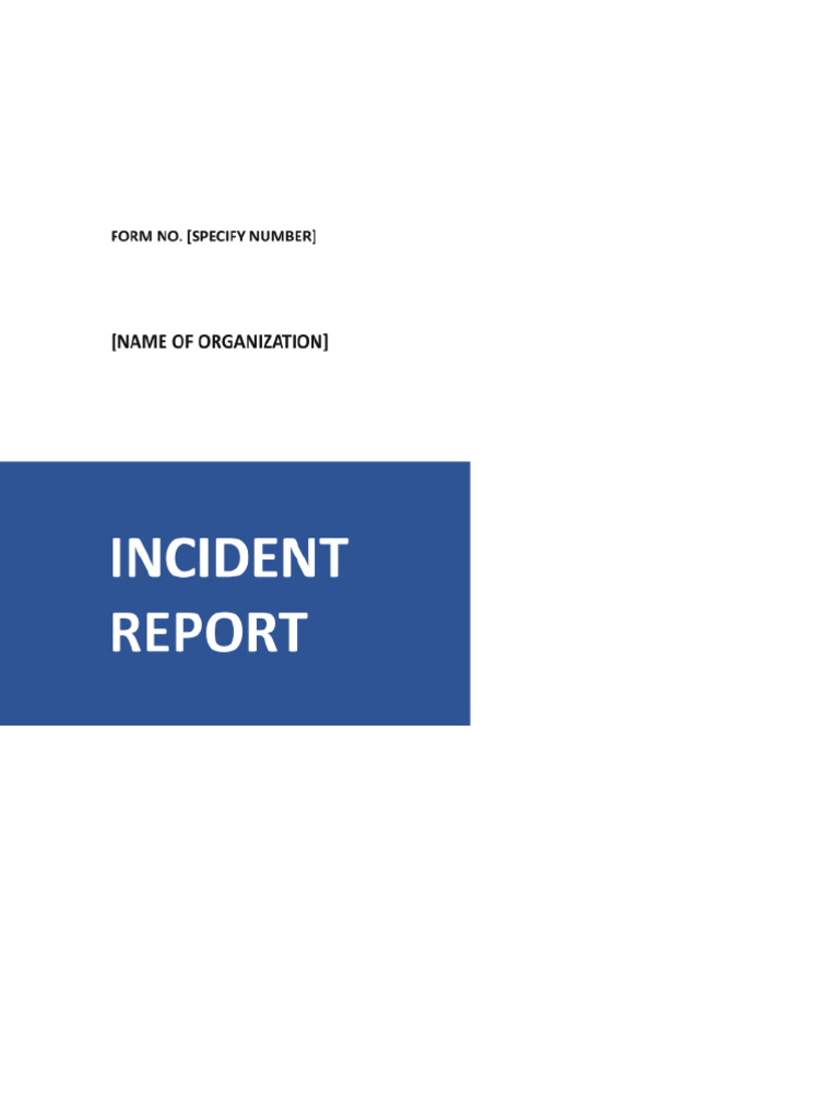Workplace Incident Report Guidelines | PDF | First Aid | Occupational ...