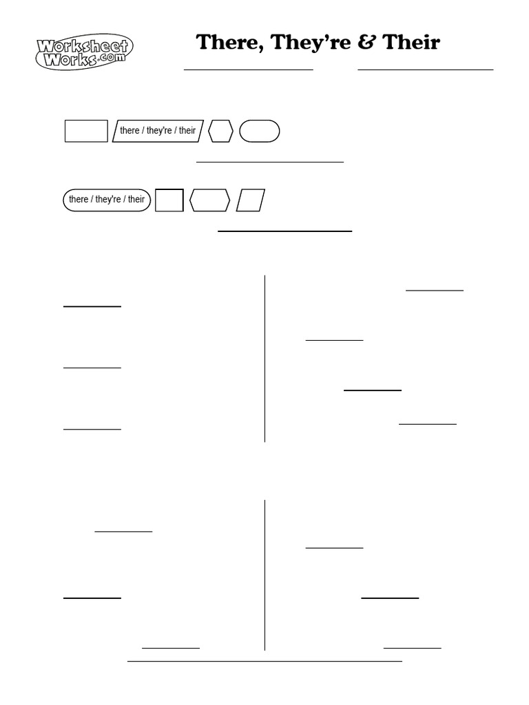 WorksheetWorks There Theyre Their 1 | PDF