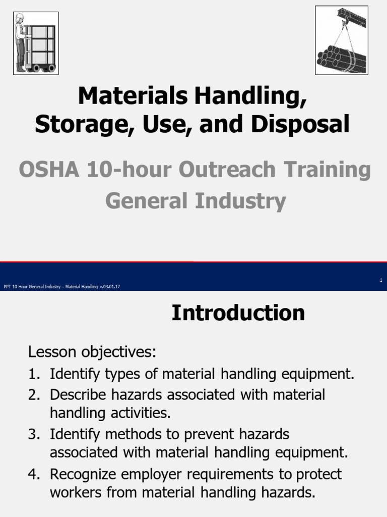 Materials Handling Storage Use and Disposal | PDF | Forklift ...