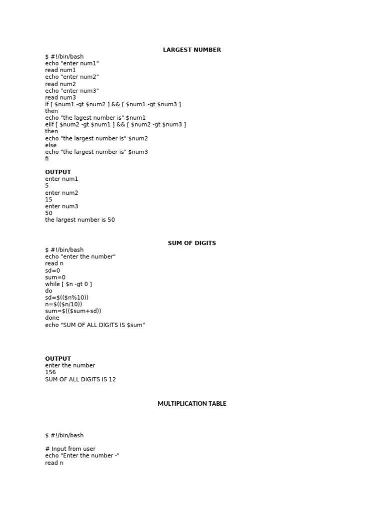 Shell Working Programs-1 | PDF | Computer File | Filename