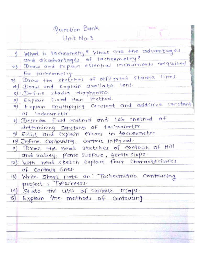 Survey Que. Bank Unit 3,4,5,6 | PDF