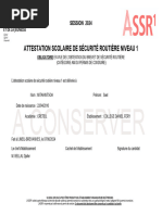 Declaration Sur L'honneur ASSR2 | PDF