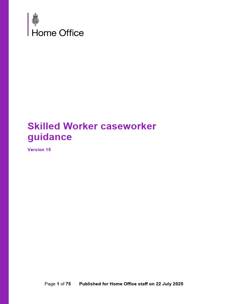 Skilled Worker Visa Caseworker Guidance | PDF | Travel Visa | Salary