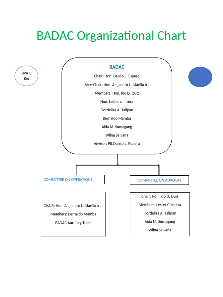 BADAC Organizational Chart | PDF
