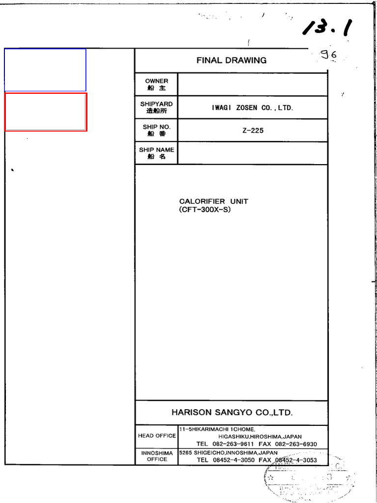 Calorifier Unit CFT-300X-S Drawing | PDF | Water Heating | Heat Exchanger