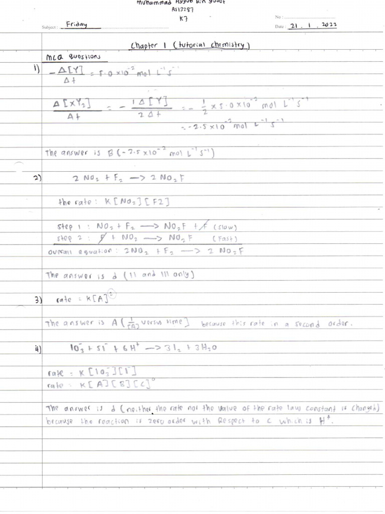 Tutorial Chapter 1 (Jawapan) | PDF