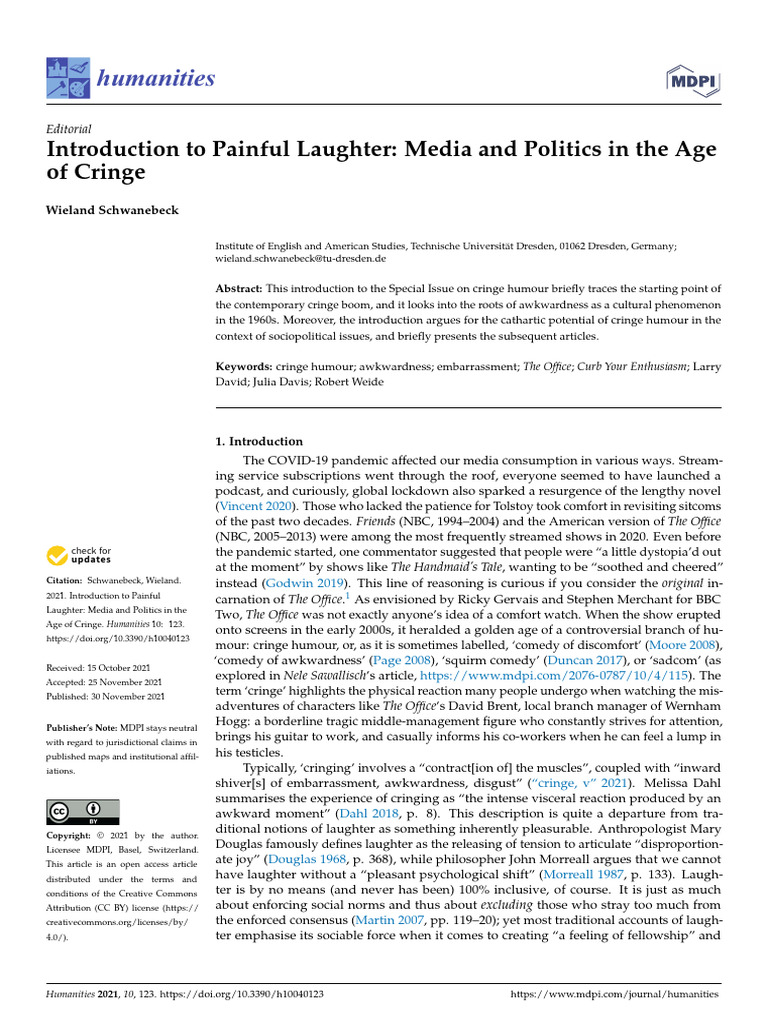 Cringe Humor: Media and Politics Explored | PDF
