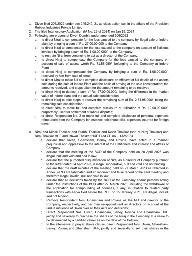 Summary - Dembla Case - Aug 11, 2025 | PDF | Justice | Crime & Violence