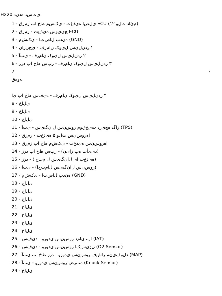 ECU Bosch ME7.8.8 Brilliance H220 Pinout | PDF