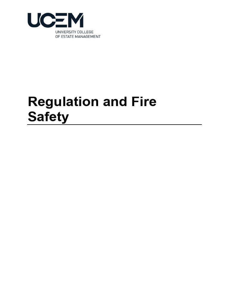 Regulation and Fire Safety Module Overview | PDF | Regulatory ...