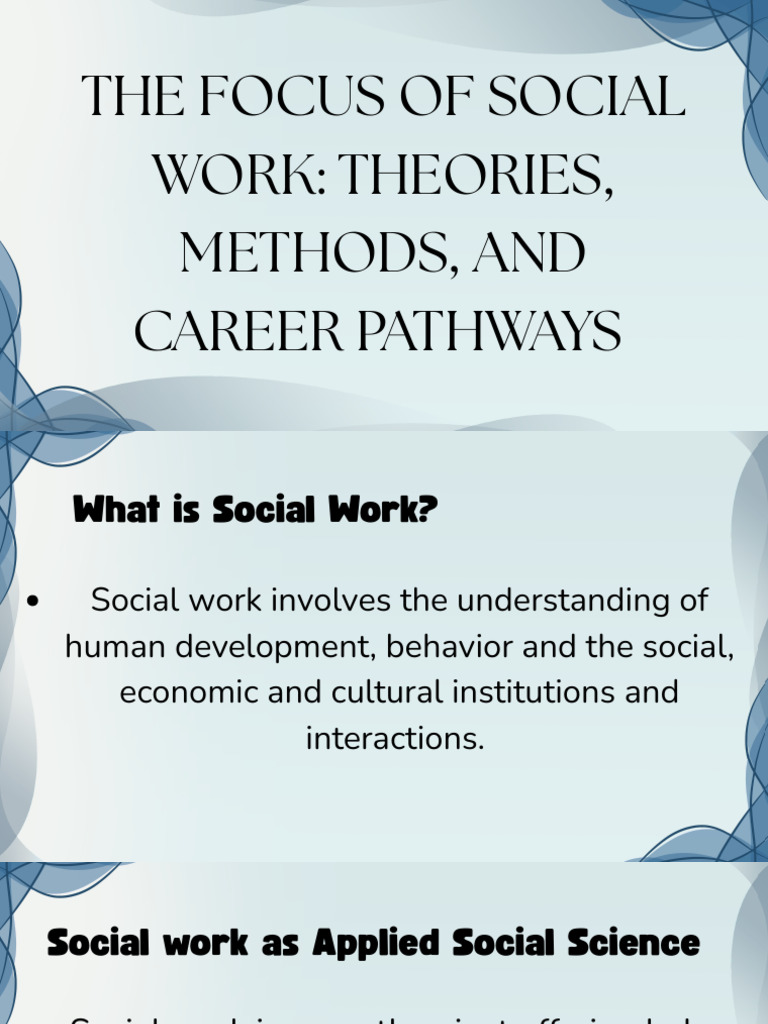 Social Work Theories and Career Paths | PDF