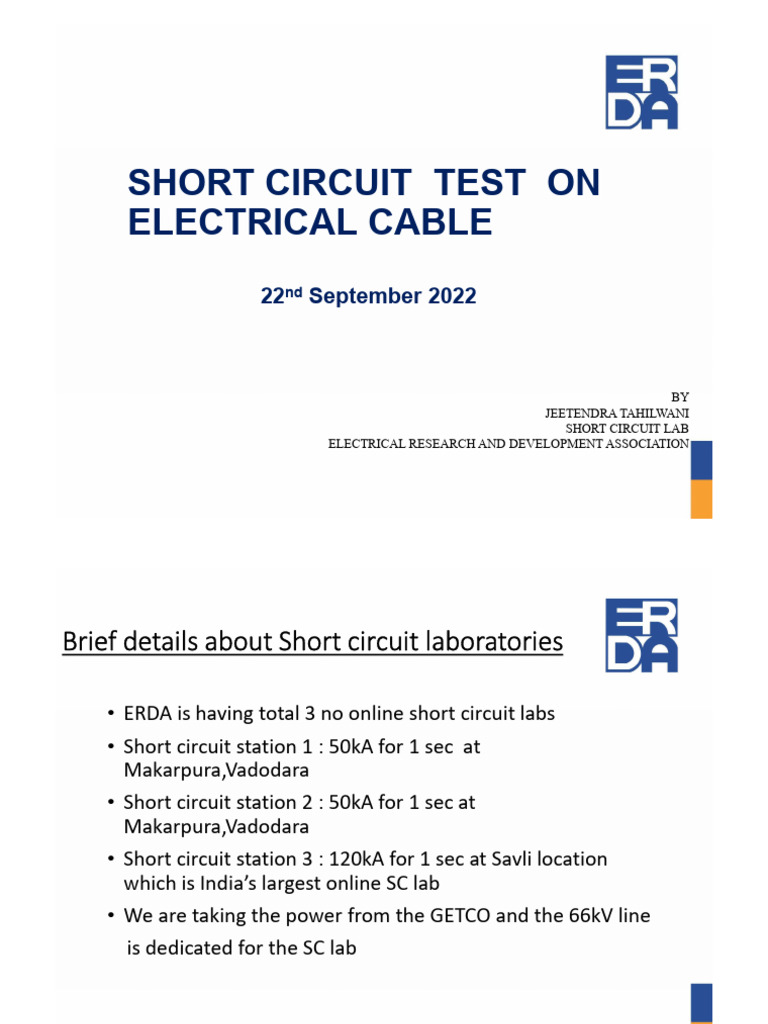 Short Circuit Testing of Electrical Cables | PDF | Electric Power ...