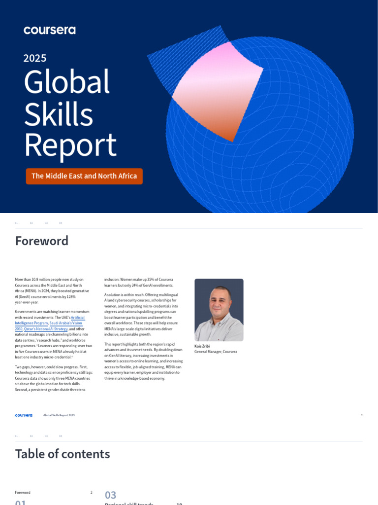 MENA Insights from Global Skills Report 2025 | PDF | Artificial ...