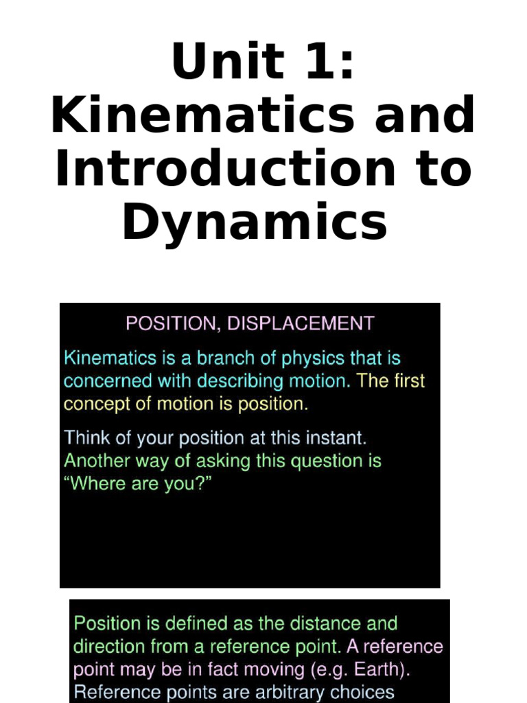 Kinematics: Speed, Velocity, and Acceleration | PDF | Speed | Velocity