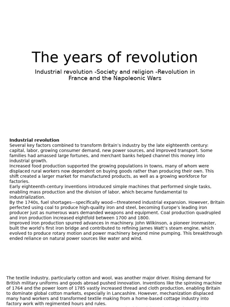 Industrial Revolution and Its Impact | PDF | United Kingdom Of Great ...
