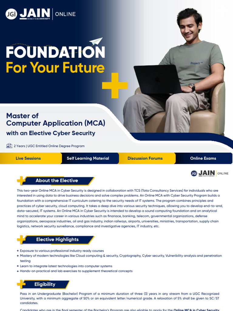 Jain MCA Cyber Security Brochure | PDF | Computer Security | Security