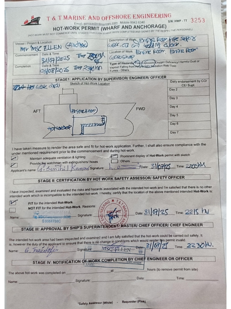 Hot Work Permit | PDF