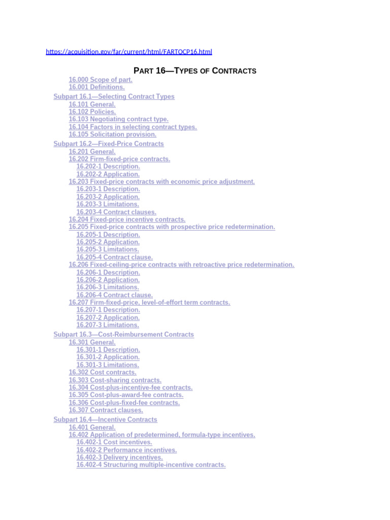 Types of Government Contracts Overview | PDF | Business Law | Private Law