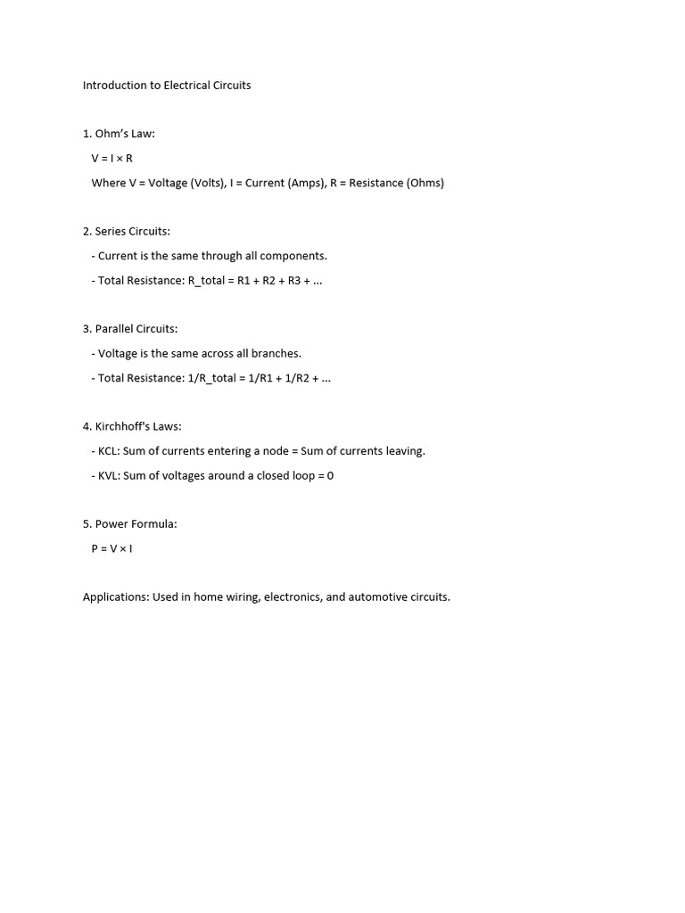 Introduction To Electrical Circuits | PDF