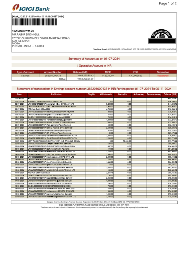 Saving Statement Final | PDF | Banks | Banking