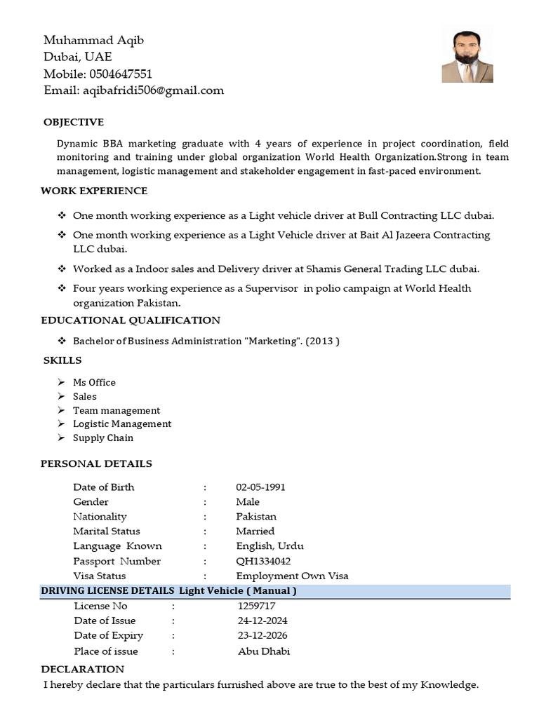 Aqib CV | PDF
