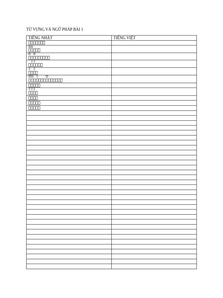 T V NG Và NG Pháp Bài 1 | PDF