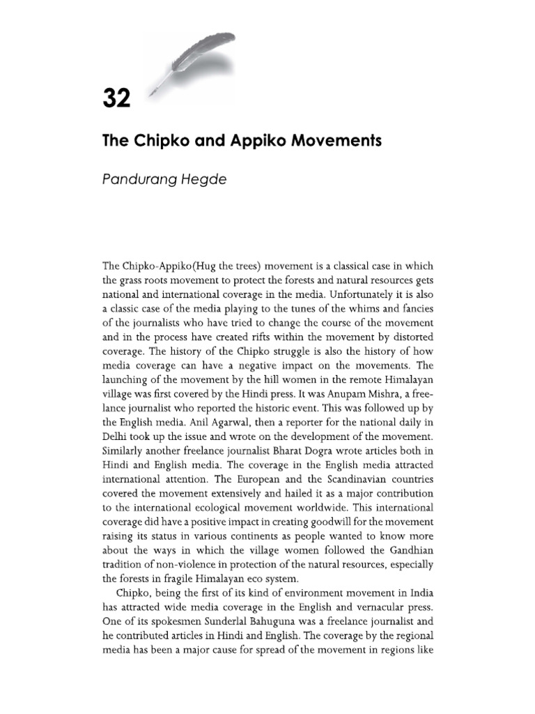Panduranga Hegde_Chipko and Appiko (1) | PDF