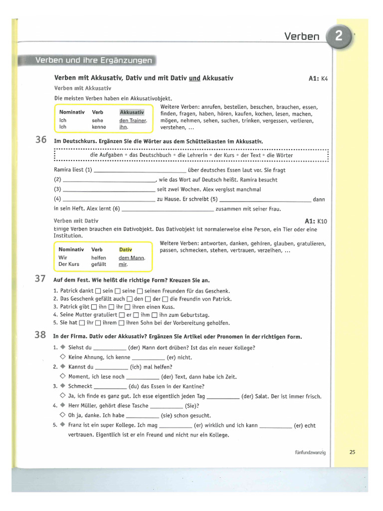 Akk + Dat 2 | PDF