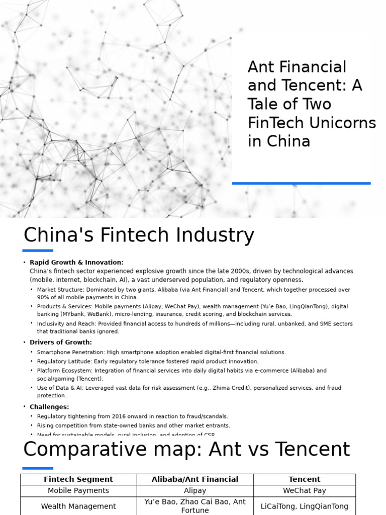 Ant vs Tencent: China's FinTech Giants | PDF | Financial Technology ...