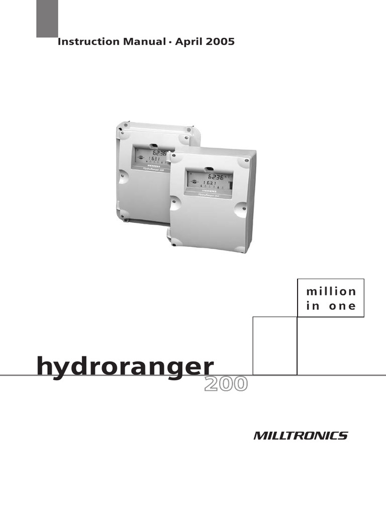 HydroRanger 200 Instruction Manual | PDF | Parameter (Computer ...