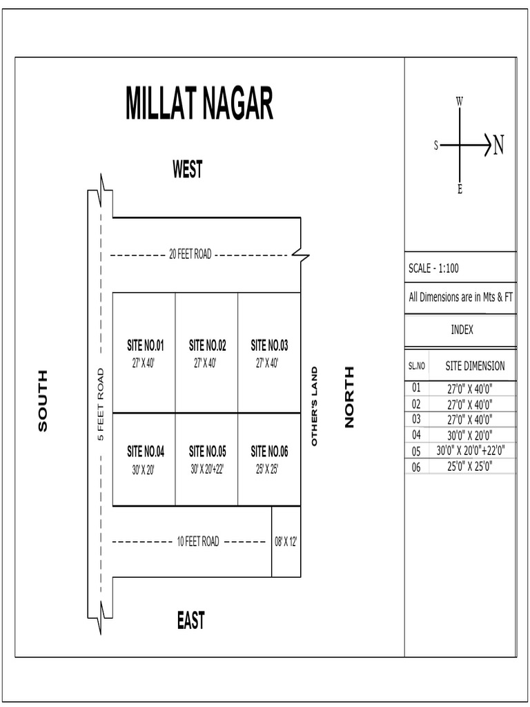 Site Dimensions and Layout Plan | PDF
