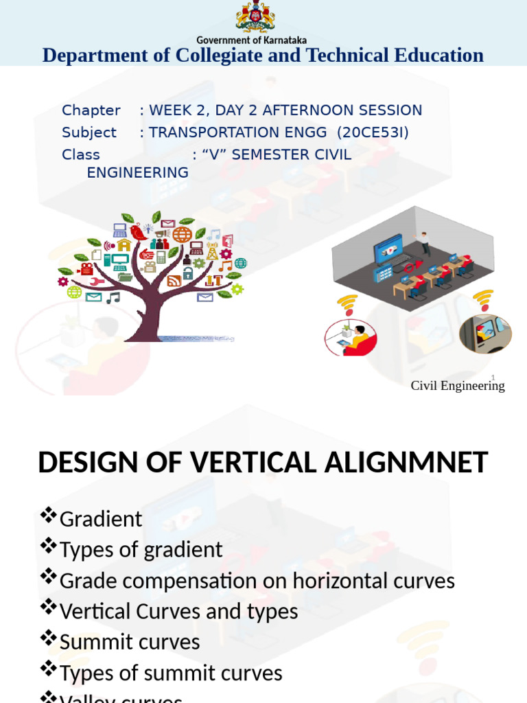 Vertical Alignment in Transportation Engineering | PDF