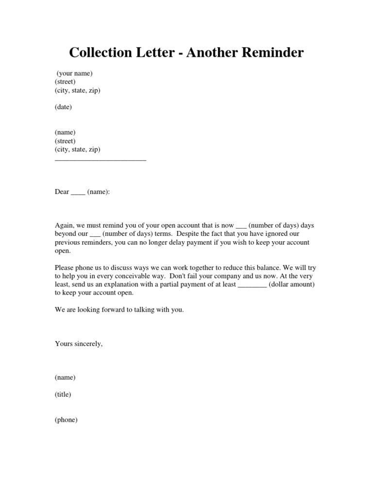 Collection Letter | PDF | Collection Agency | Cheque