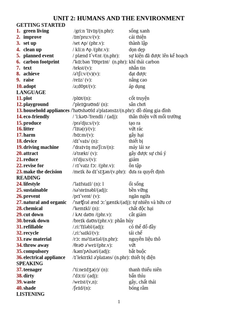 Unit 2 Humans and The Environment | PDF | Sustainable Energy | Recycling