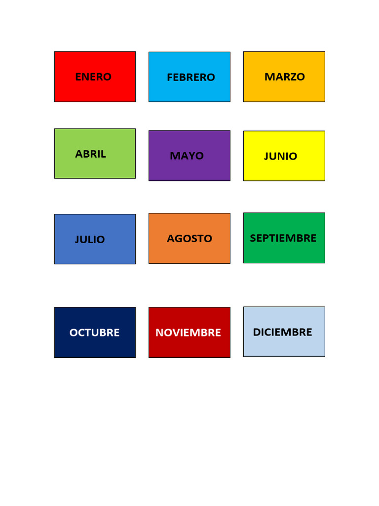 Meses Del Año | PDF