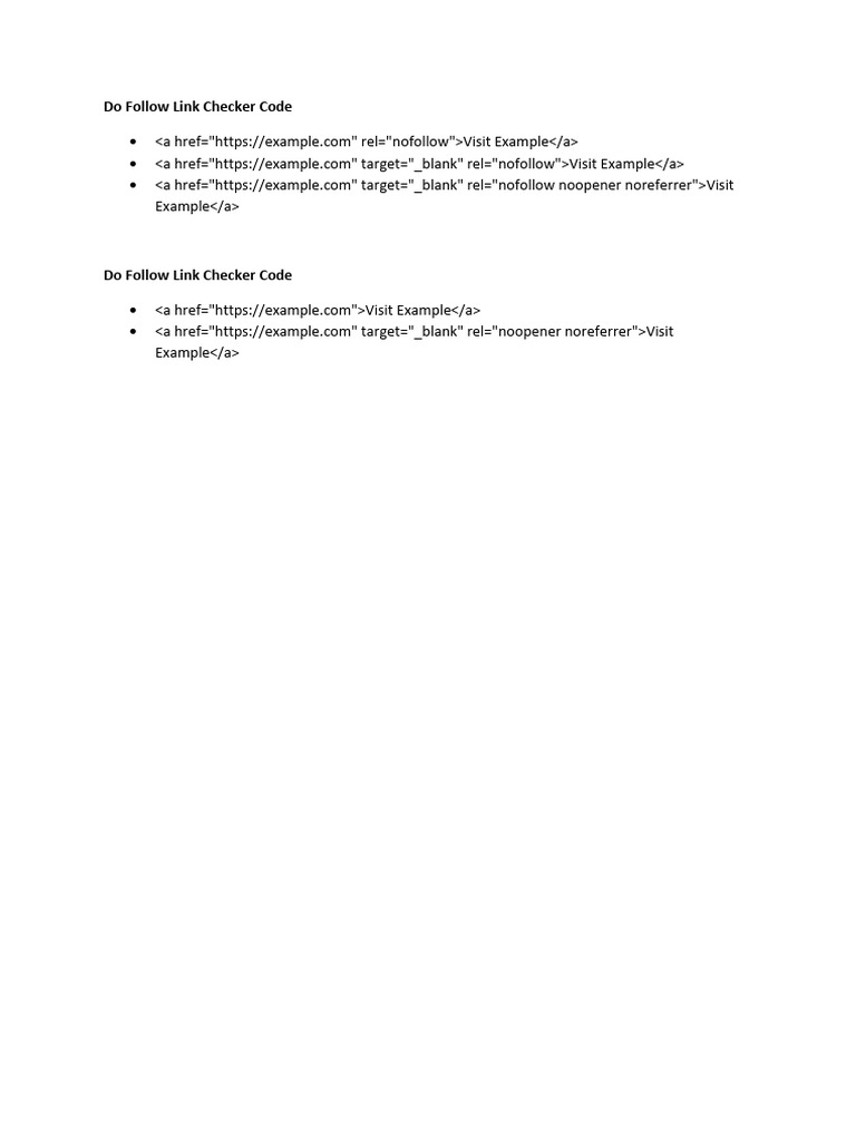 Do Follow and No Follow Code | PDF