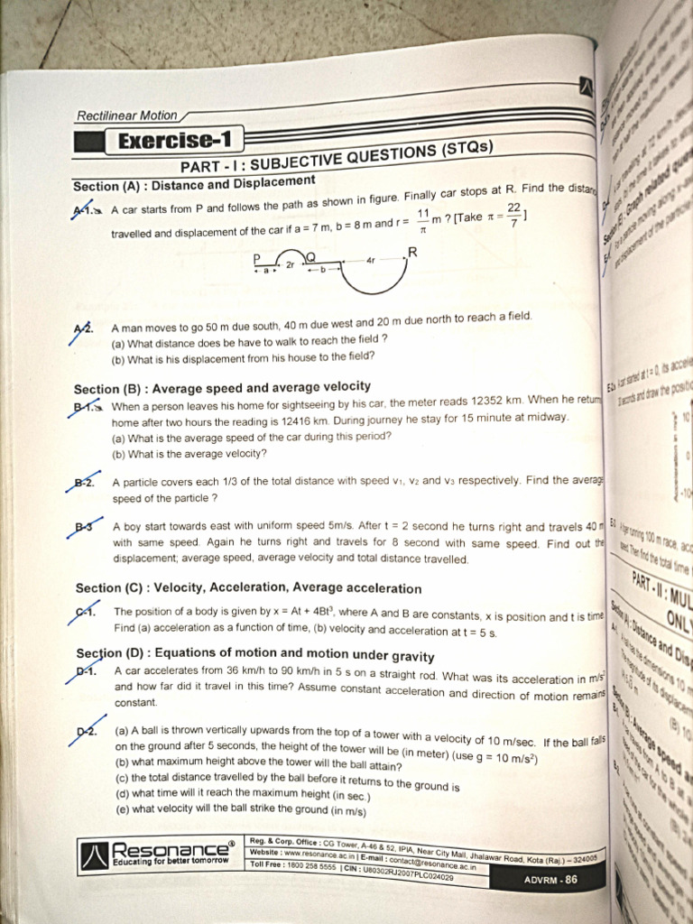 Grade 11 - Rectilinear Motion | PDF