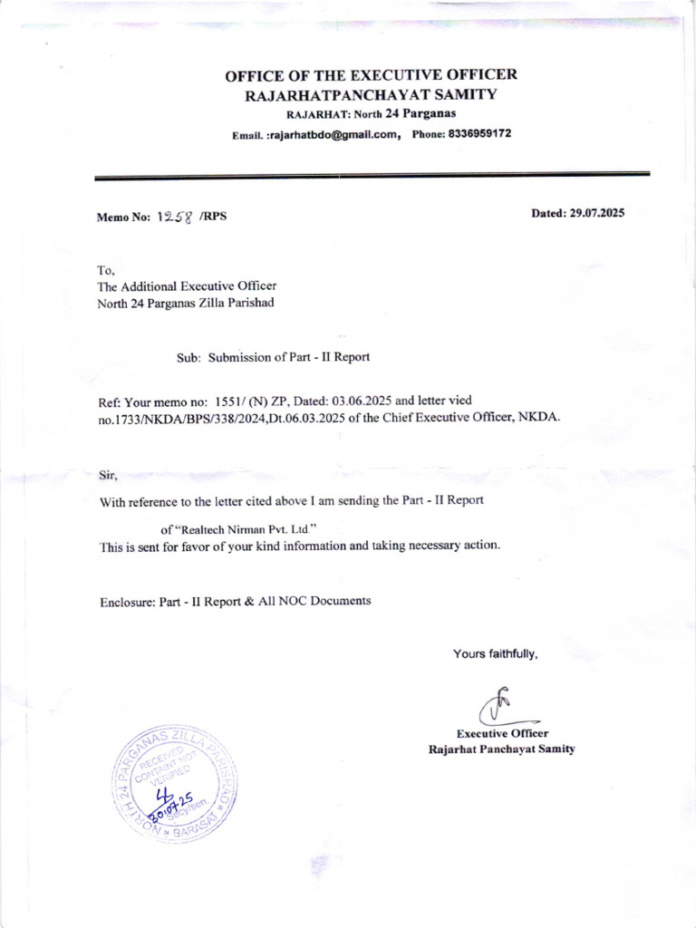 Submission of Part-II Report | PDF