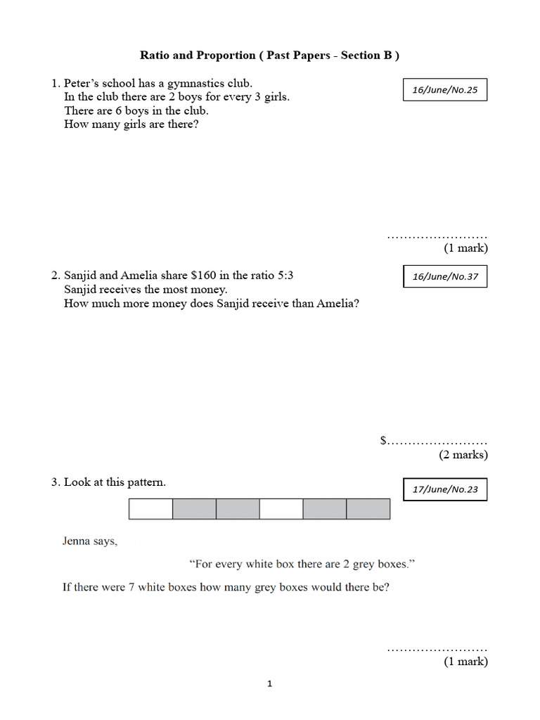 Y 6 Ratio and Proportion | PDF | Chess Theory | Chess
