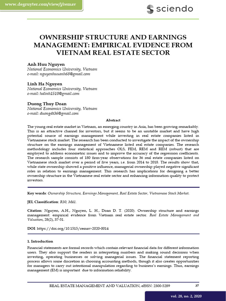 Ownership Structure and Earnings Management - Empirical Evidence From ...