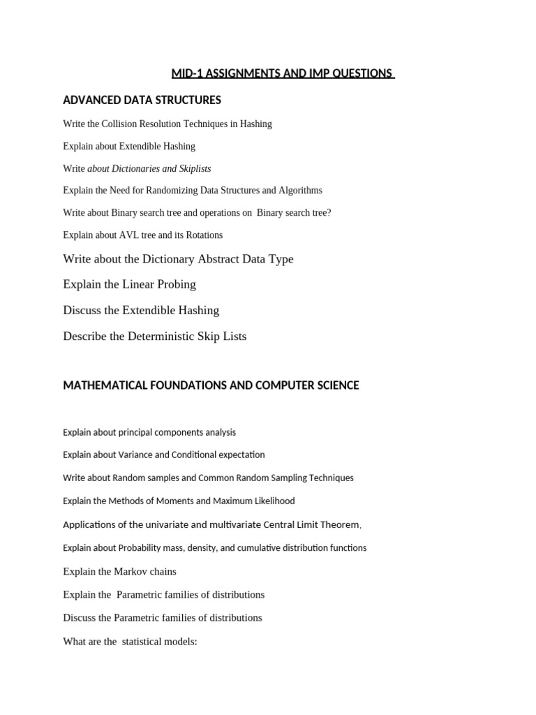 Advanced Data Structures and AI Concepts | PDF
