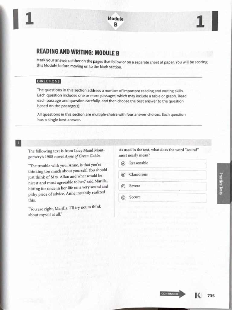 SAT part 3 - test 1 | PDF