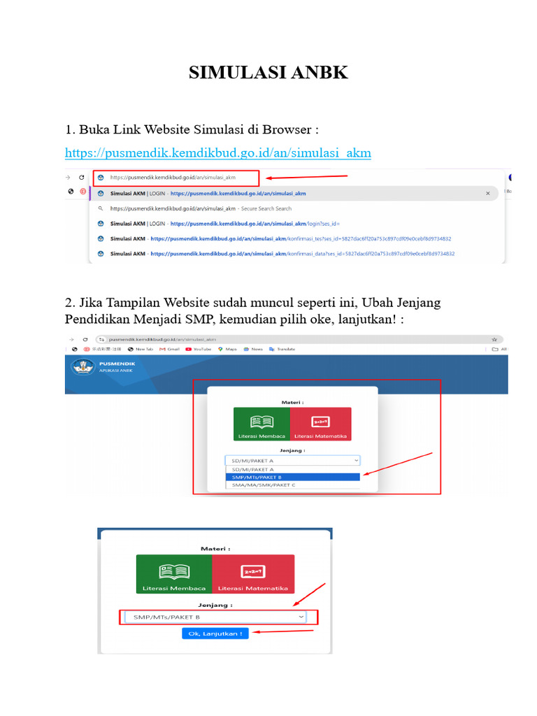 Simulasi Anbk Tutorial | PDF