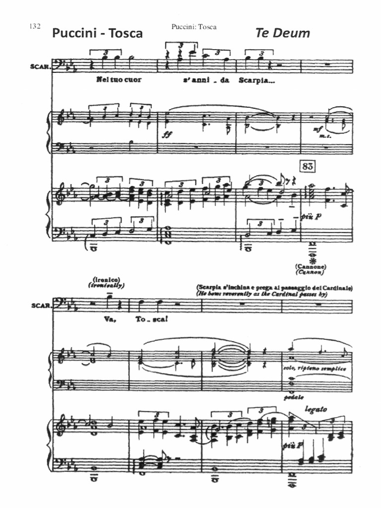Te Deum Tosca Puccini | PDF